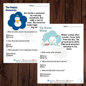 Seasonal Learning with Winter-Themed Reading Comprehension Worksheets ...