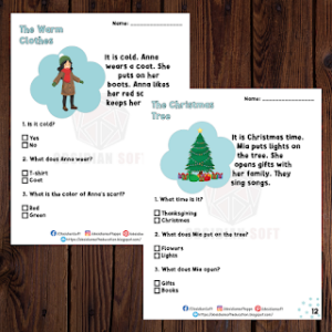 Seasonal Learning with Winter-Themed Reading Comprehension Worksheets ...
