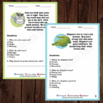 Free Animal Reading Comprehension Worksheets for World Animal Day and ...