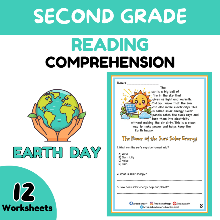 12 Earth Day Worksheets for Kids: Fun Reading Comprehension Activities ...