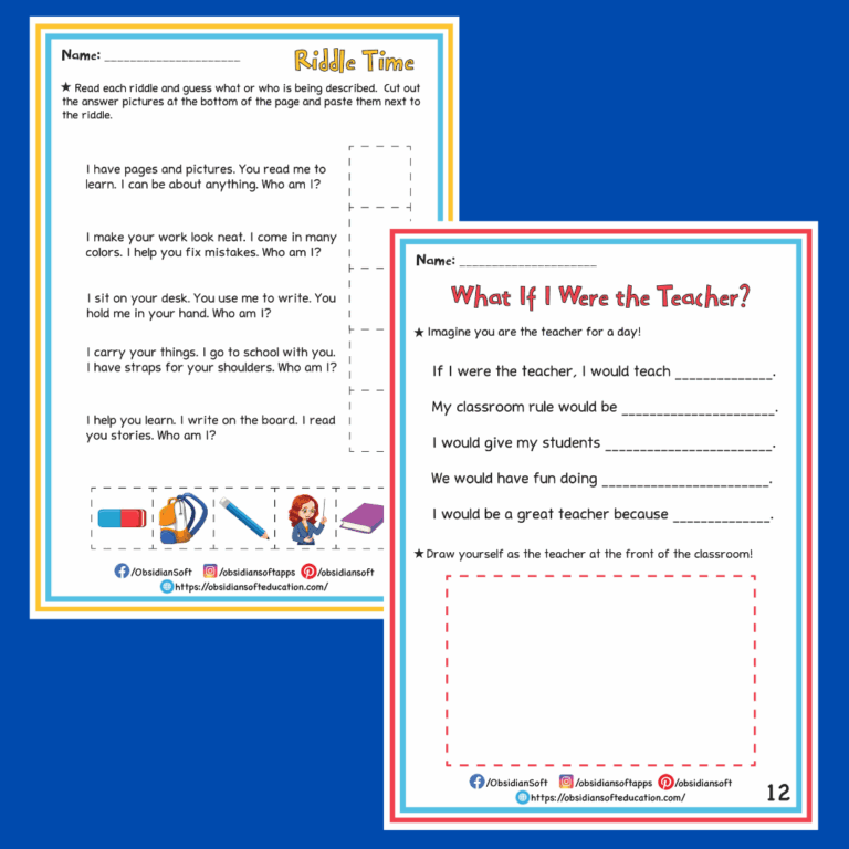 Celebrate Teachers with Fun and Meaningful Worksheets for Grade 1 ...