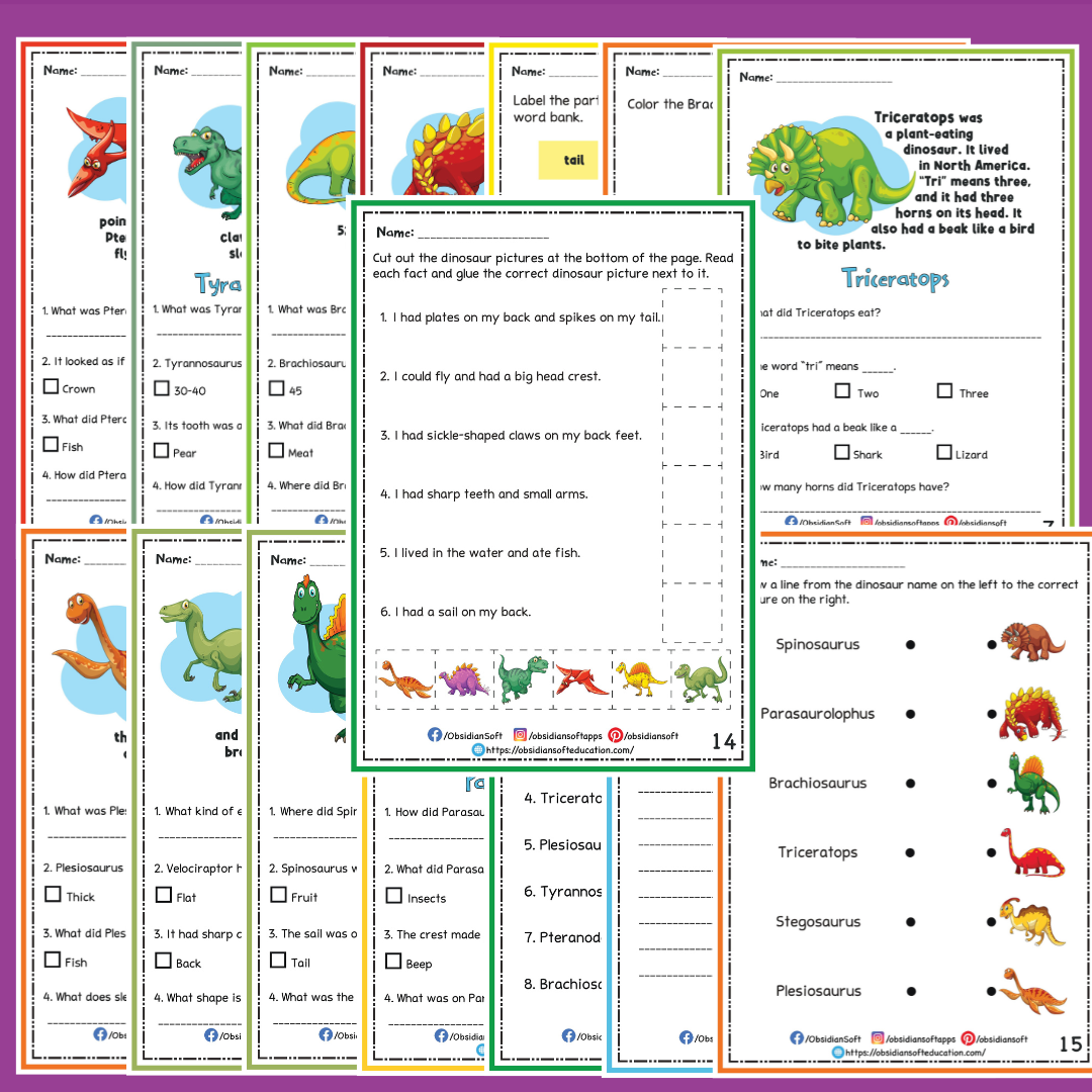 Celebrate Dinosaur Day with Fun, Educational Worksheets for Grades 1–2 ...