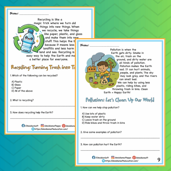 🌱 World Environment Day Worksheets for Grade 2 – Fun & Educational ...