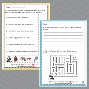 Free Endangered Animals Worksheets for Grade 1 – Perfect for Endangered ...