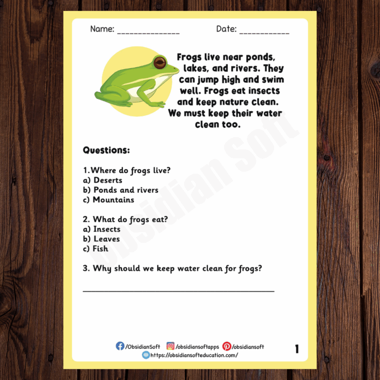 Free Animal Reading Comprehension Worksheets for World Animal Day and ...