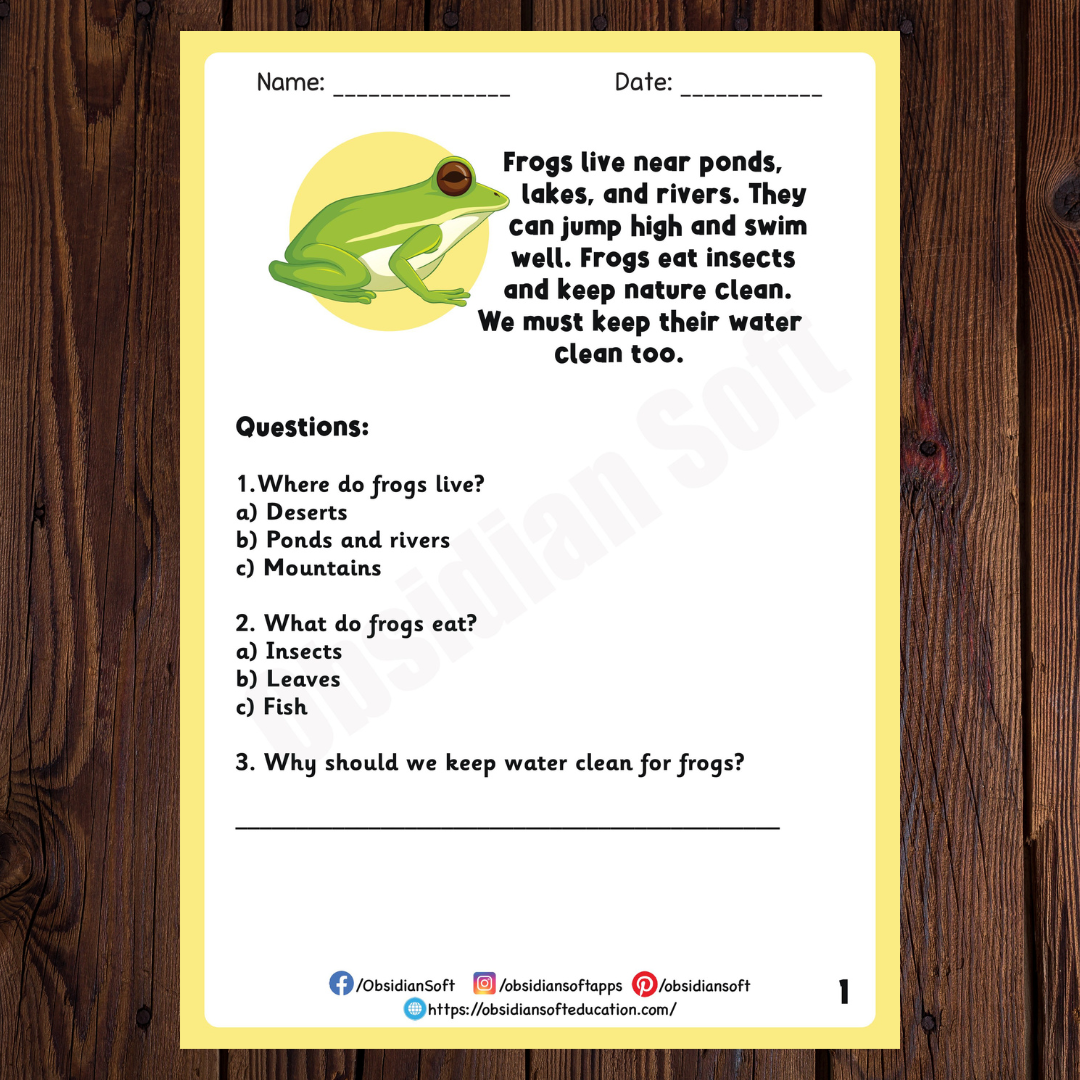 Free Animal Reading Comprehension Worksheets for World Animal Day and ...