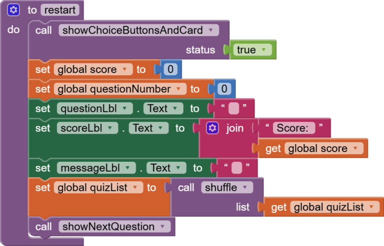 Dynamic Quiz App in MIT App Inventor - How to get Quiz Questions from ...